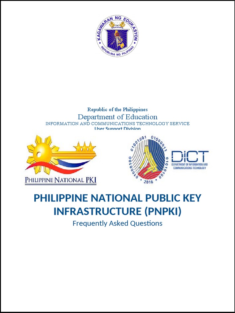Philippine National Public Key Infrastructure (Pnpki) : Department of Education | PDF | Public ...