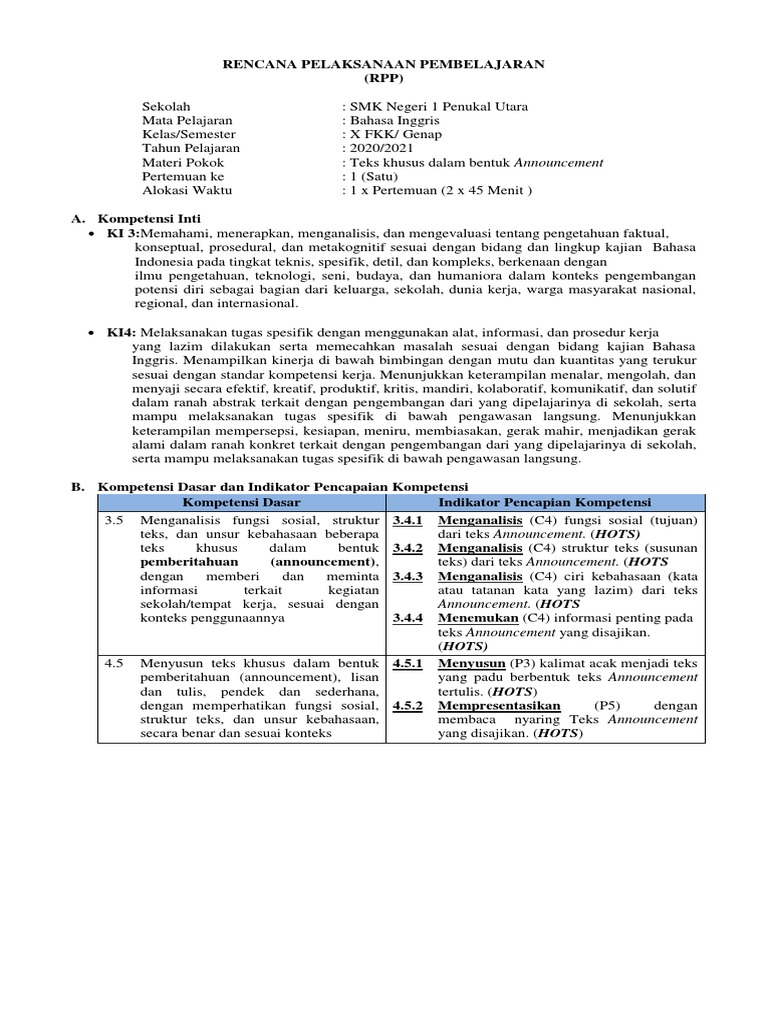 Contoh RPP PBL 2 | PDF | Seni | Sains & Matematika