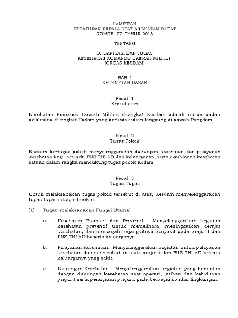 Naskah Orgas Kesdam | PDF