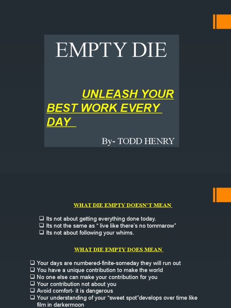 Empty Die | PDF | Applied Psychology | Behavioural Sciences