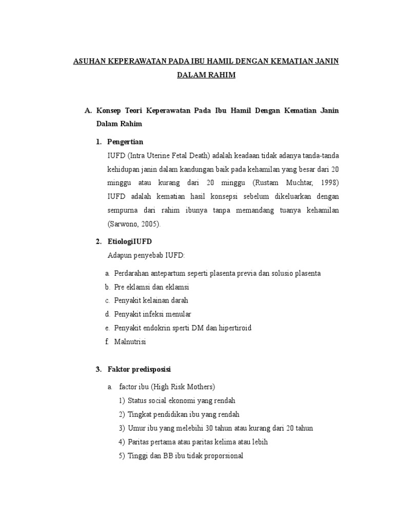 Asuhan Keperawatan Pada Iufd | PDF