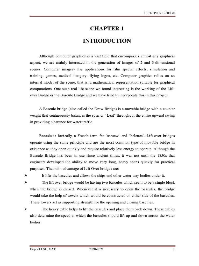Bridge REPORT | PDF | Computer Graphics | 3 D Computer Graphics