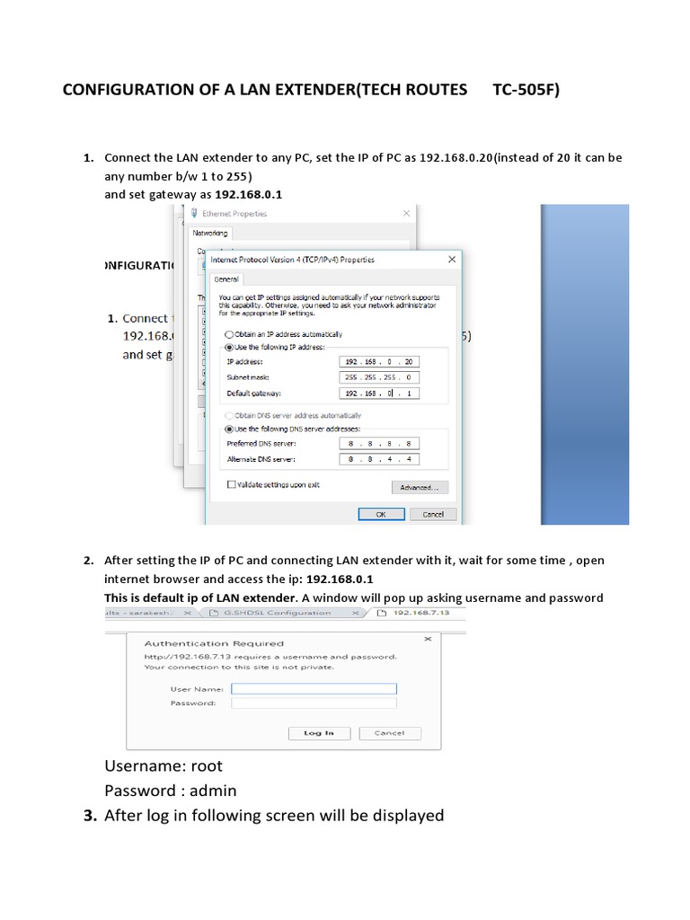 LAN Extender Configuration Manual | PDF | Finance & Money Management ...