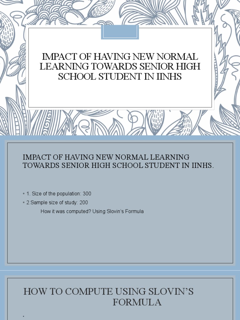 New Normal Learning Impact on IINHS Students | PDF
