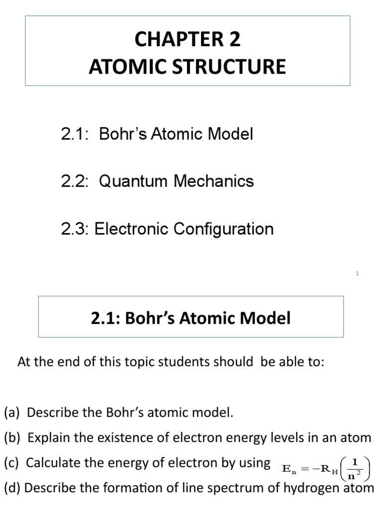 2.0 Atomic Structure | Download Free PDF | Electron Configuration | Atomic Orbital