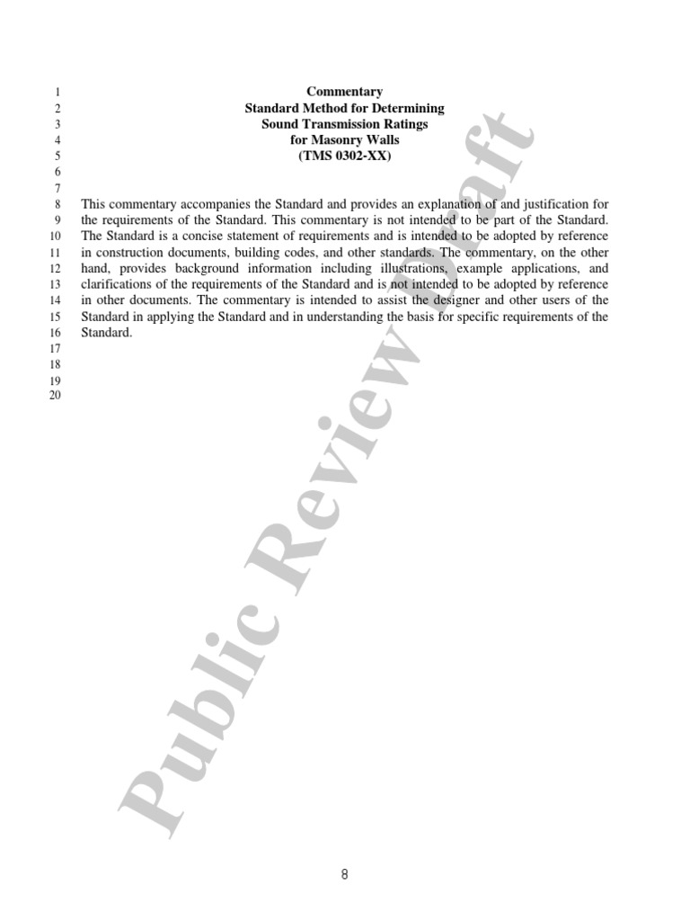 TMS 302 Sound STD Commentary Update | PDF | Civil Engineering ...