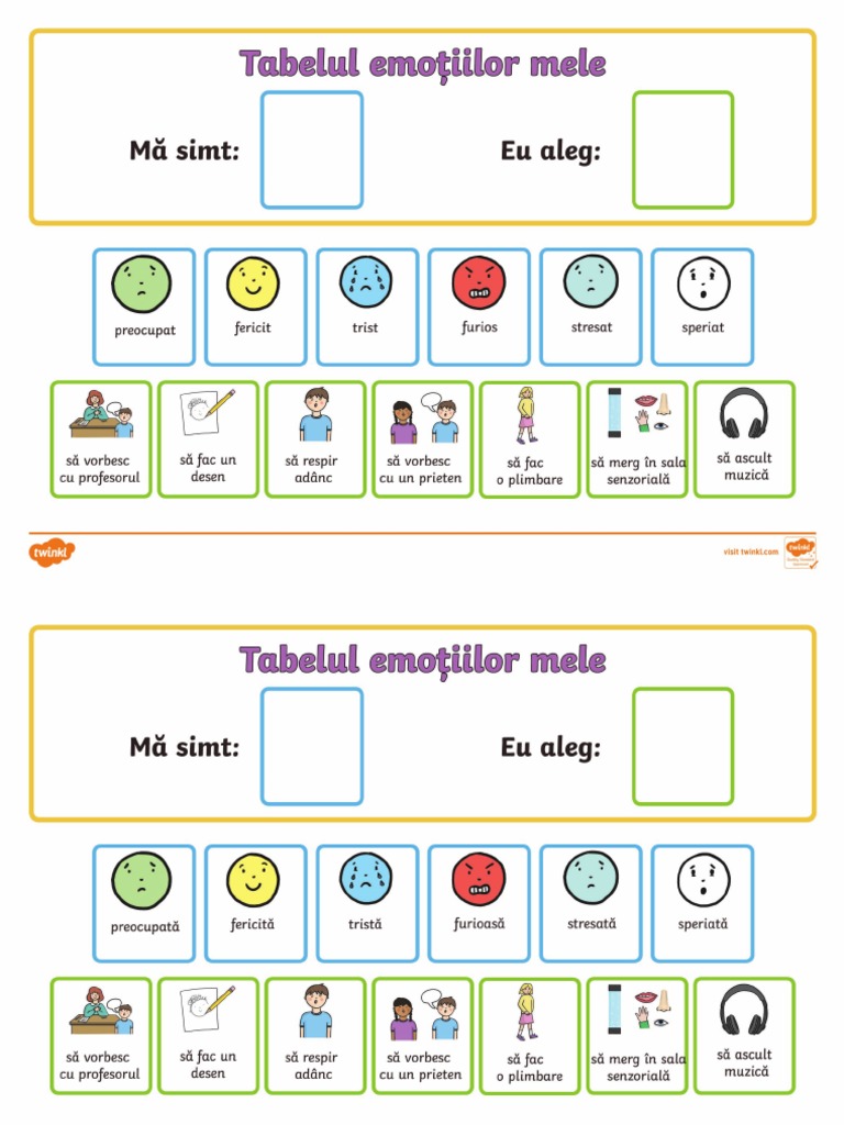 Tabelul Emotiilor | PDF