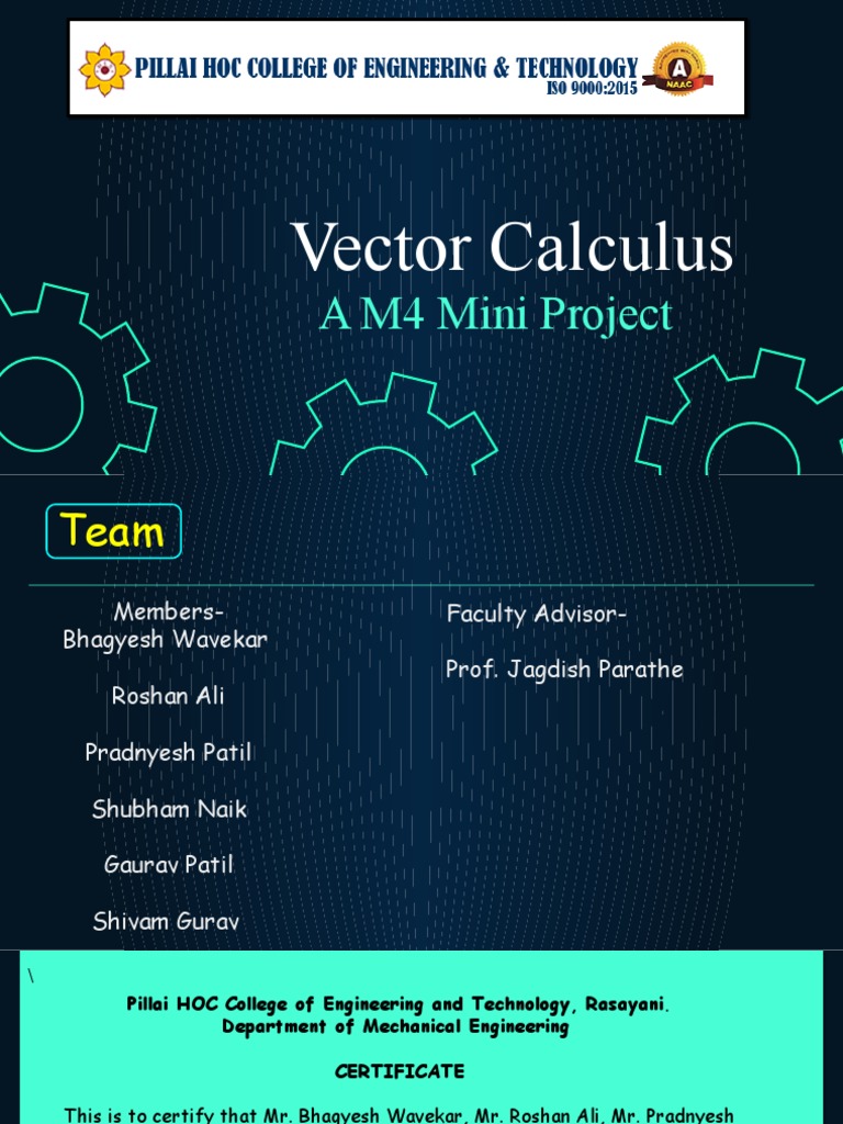 Vector Calculus: A M4 Mini Project | PDF | Gradient | Differential Form
