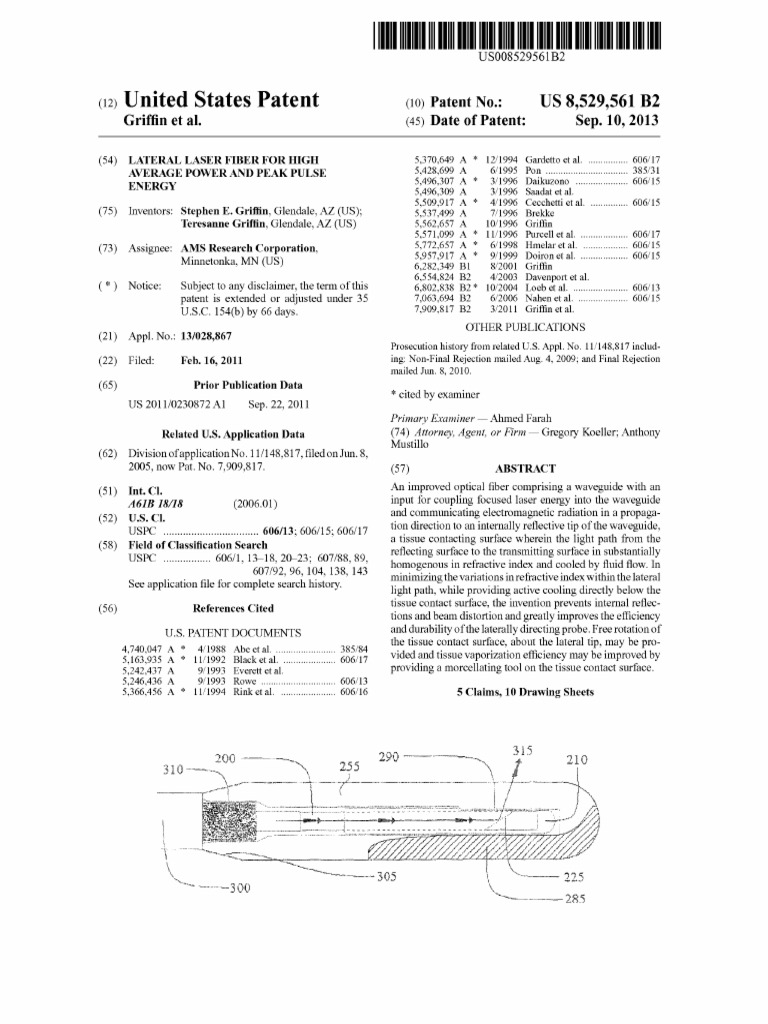 United States Patent (10) Patent No.: US 8,529,561 B2 | PDF | Optical ...