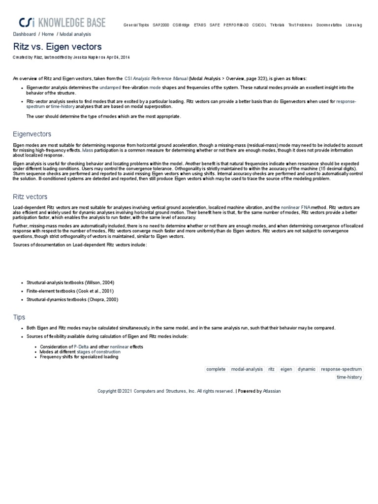 Ritz vs. Eigen Vectors | PDF | Eigenvalues And Eigenvectors | Applied ...