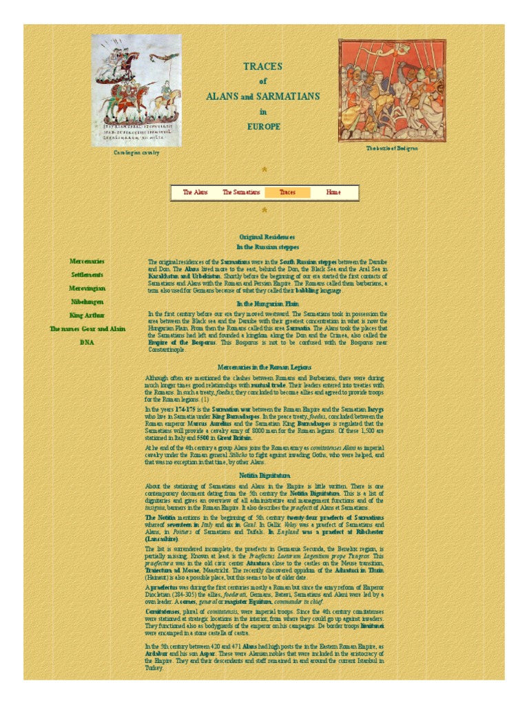 ALANS and SARMATIANS in Europe | PDF | Franks | Huns
