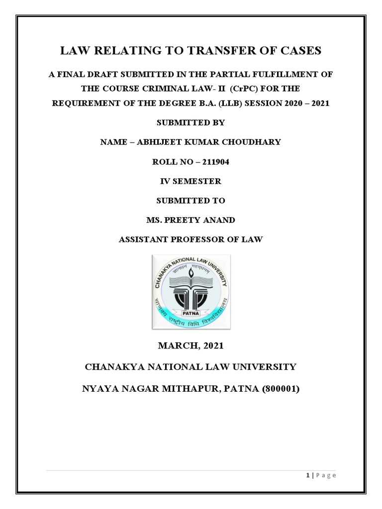 CRPC - FINAL DRAFT | PDF | Judge | Magistrate