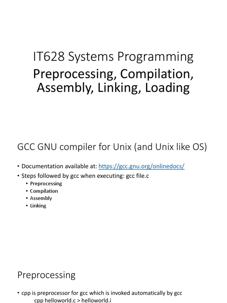 Preprocessing, Compiling, Linking | Download Free PDF | Library (Computing) | Subroutine