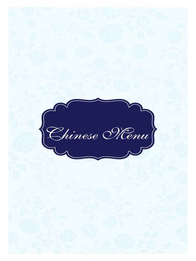 Chinese Menu: Jacaranda Family Club | PDF | Regional & Ethnic Food ...