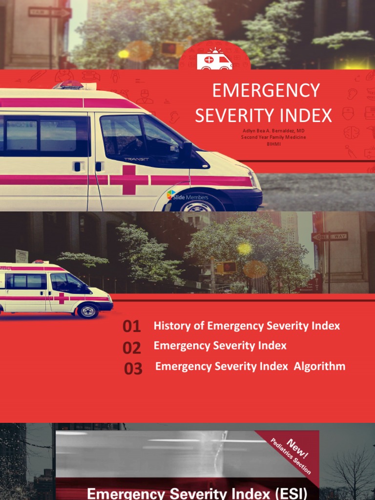 Emergency Severity Index: Adlyn Bea A. Bernaldez, MD Second Year Family ...