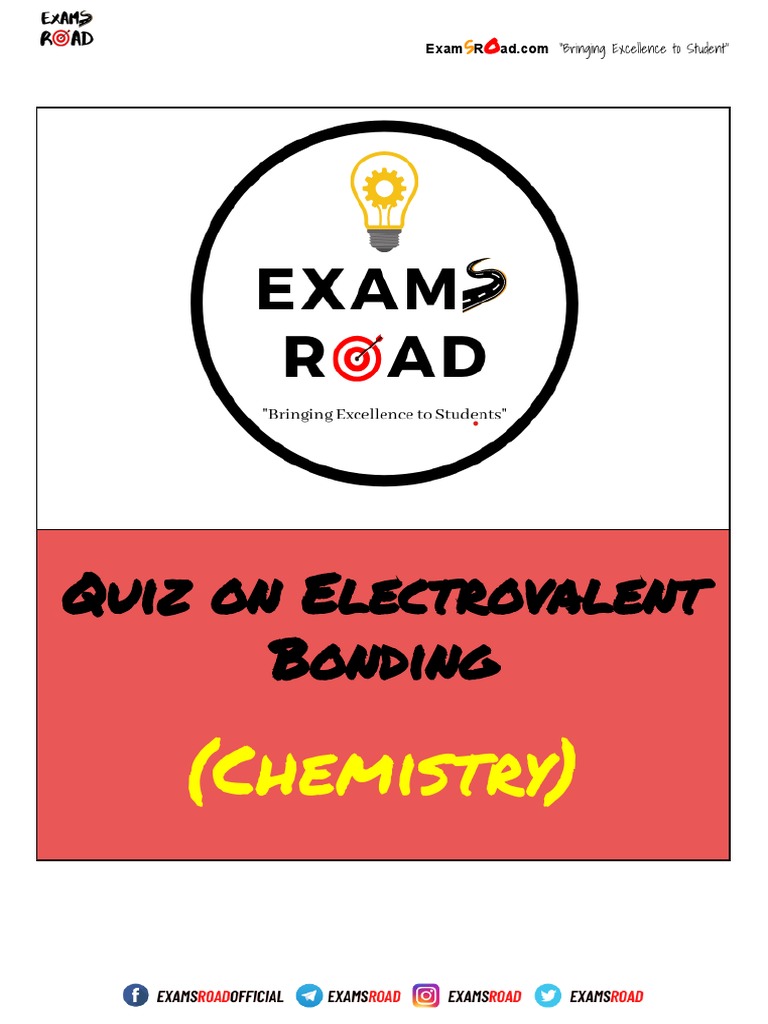 Quiz On Electrovalent Bonding: (Chemistry) | Download Free PDF ...