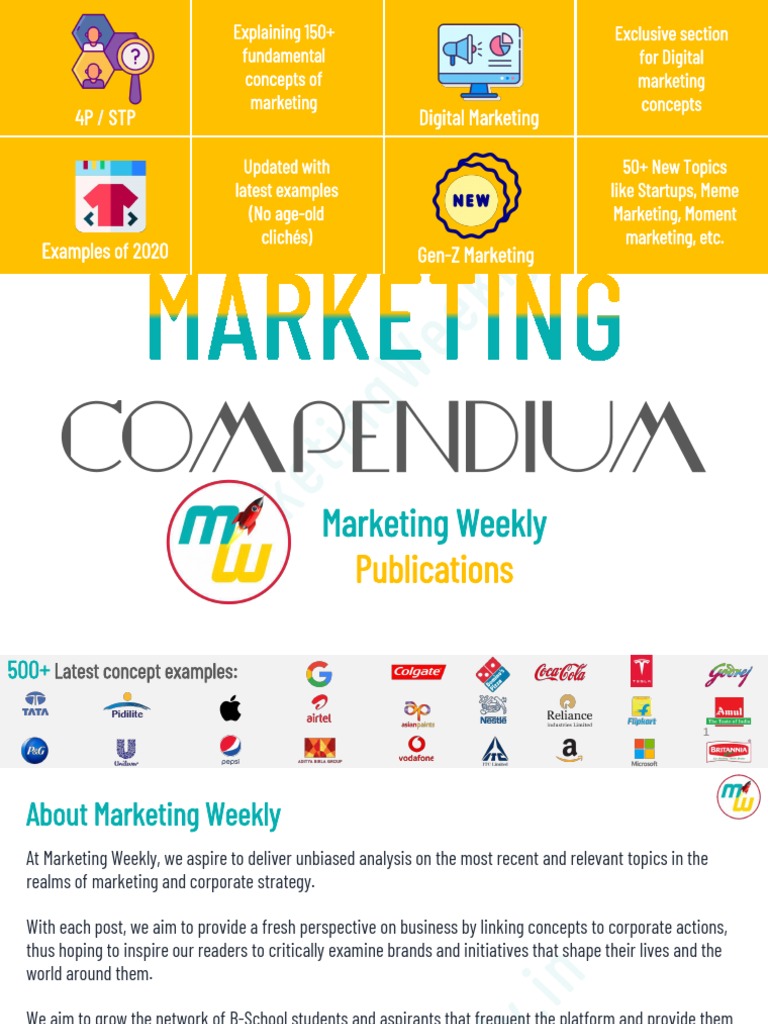 Marketing Compendium | PDF | Market Segmentation | Marketing