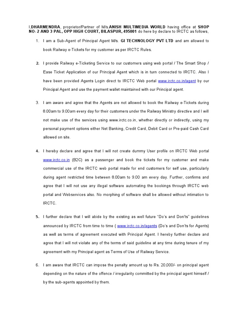 NO-2 AND 3 PAL, OPP HIGH COURT, BILASPUR, 495001 Do Here by Declare To ...