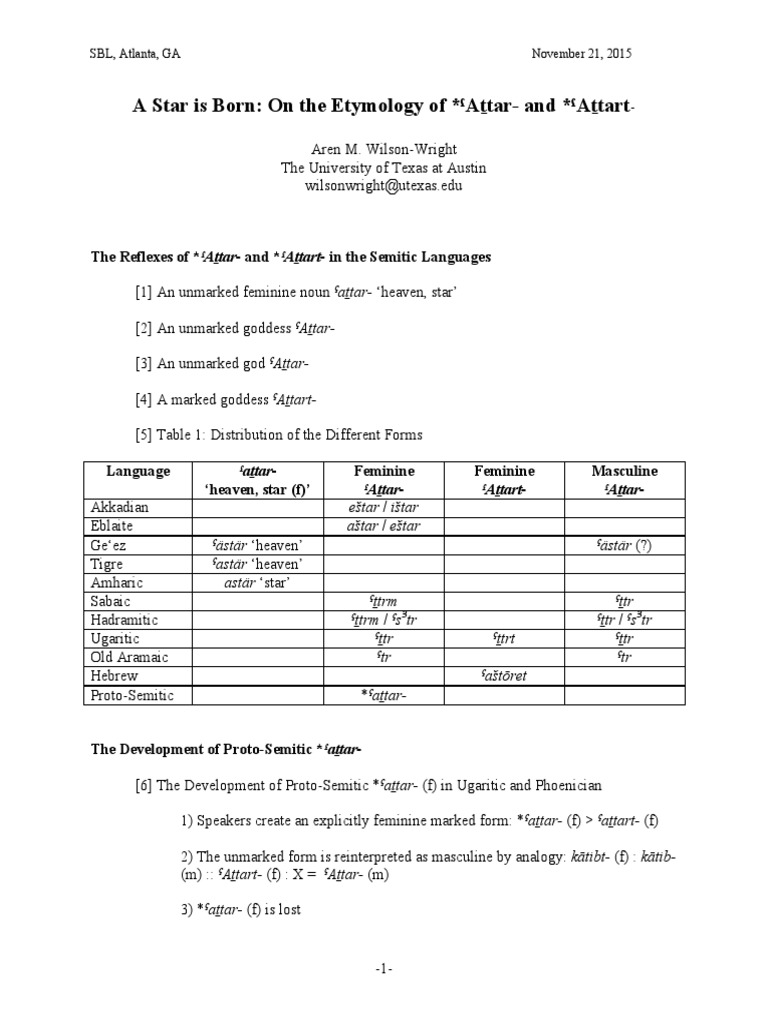 A Star Is Born On The Etymology of Attar 2015 | PDF | Languages | Foreign Language Studies