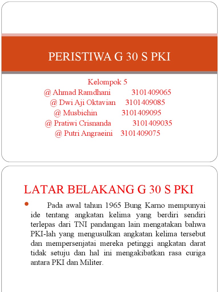 Peristiwa G 30 S Pki | PDF