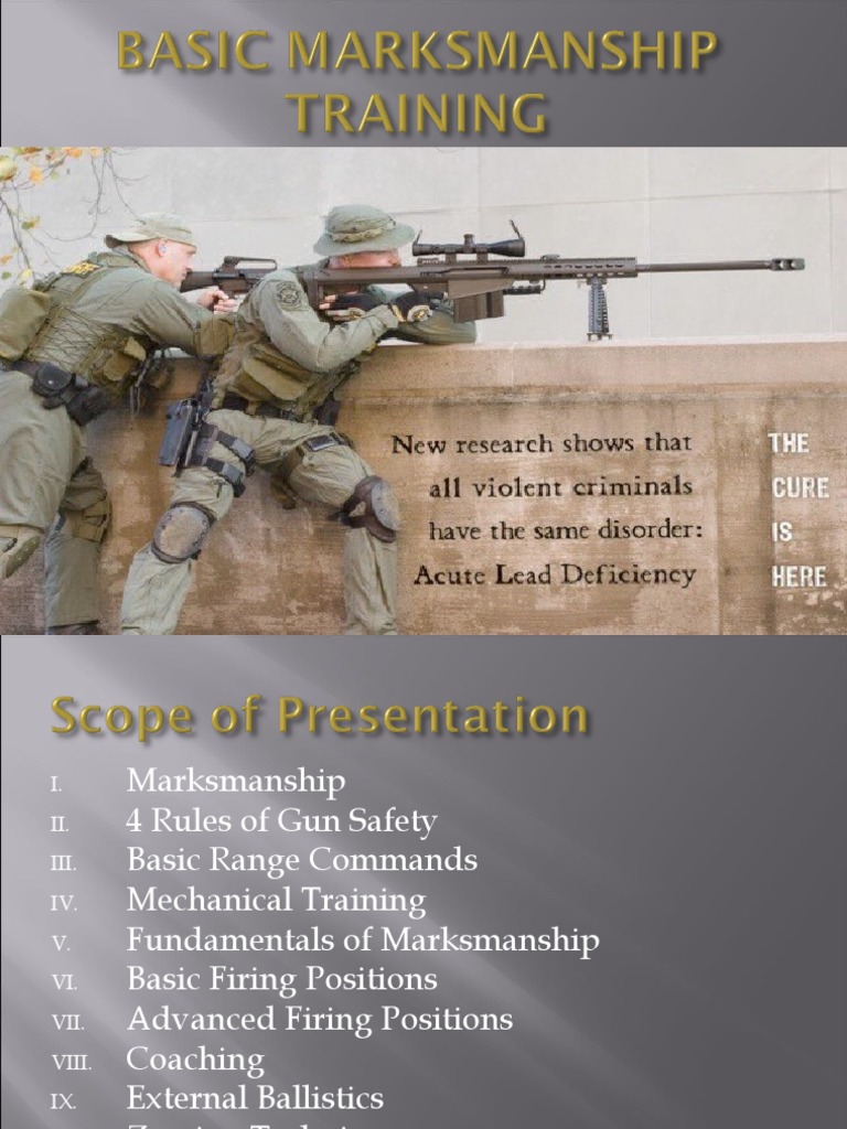 Basic Marksmanship Fundamentals | PDF | Shooting | Ammunition