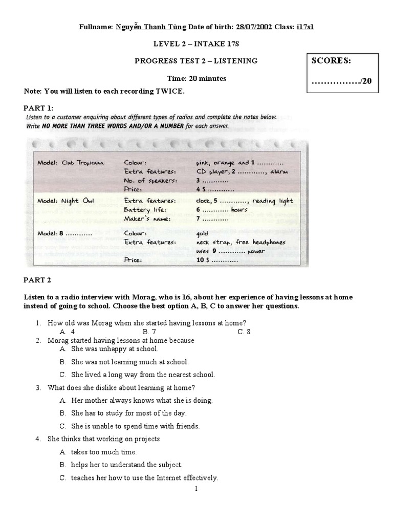 2progress Test | PDF