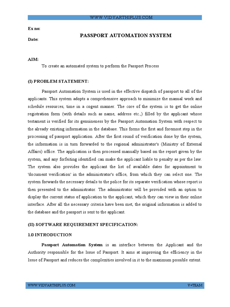Passport Automation System - F | PDF | Use Case | Hypertext Transfer ...