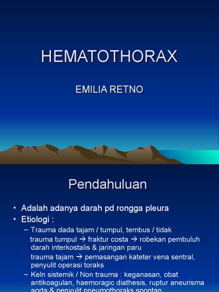 HEMOTHORAX | PDF
