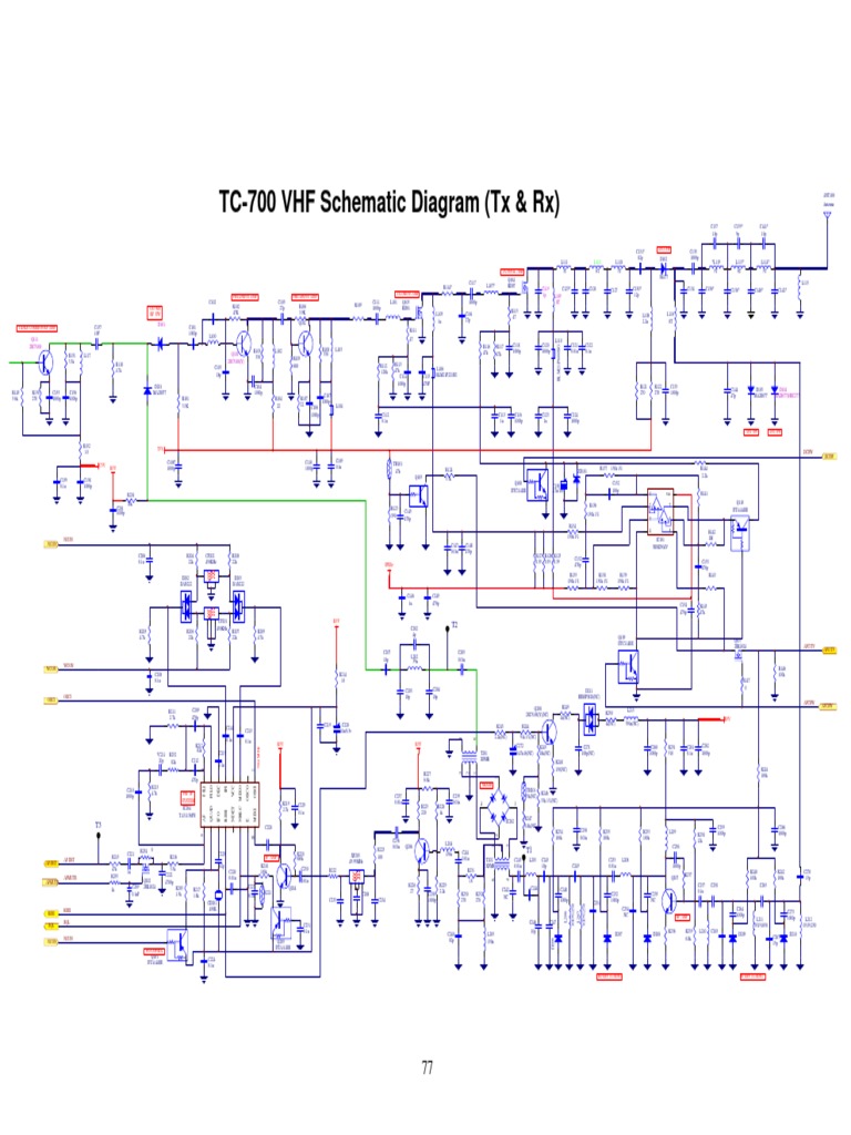 TC700 VHF Schematic Diagram (TX& RX) | PDF