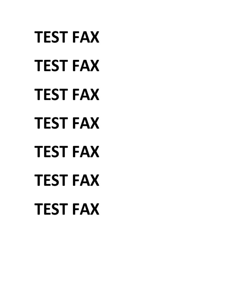 TEST Fax | PDF