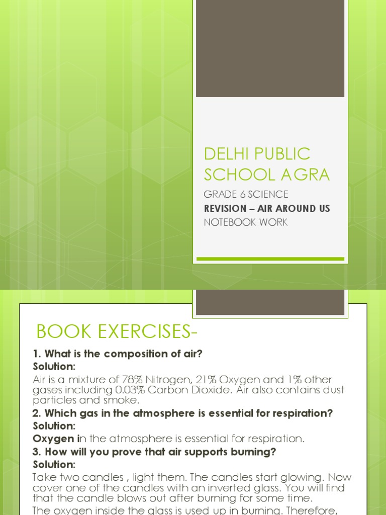 Grade 6 Science: Air Around Us Revision | PDF | Atmosphere Of Earth ...