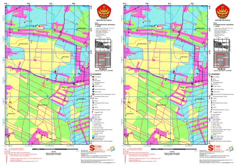 Peta Topografi Puncu Kediri | PDF