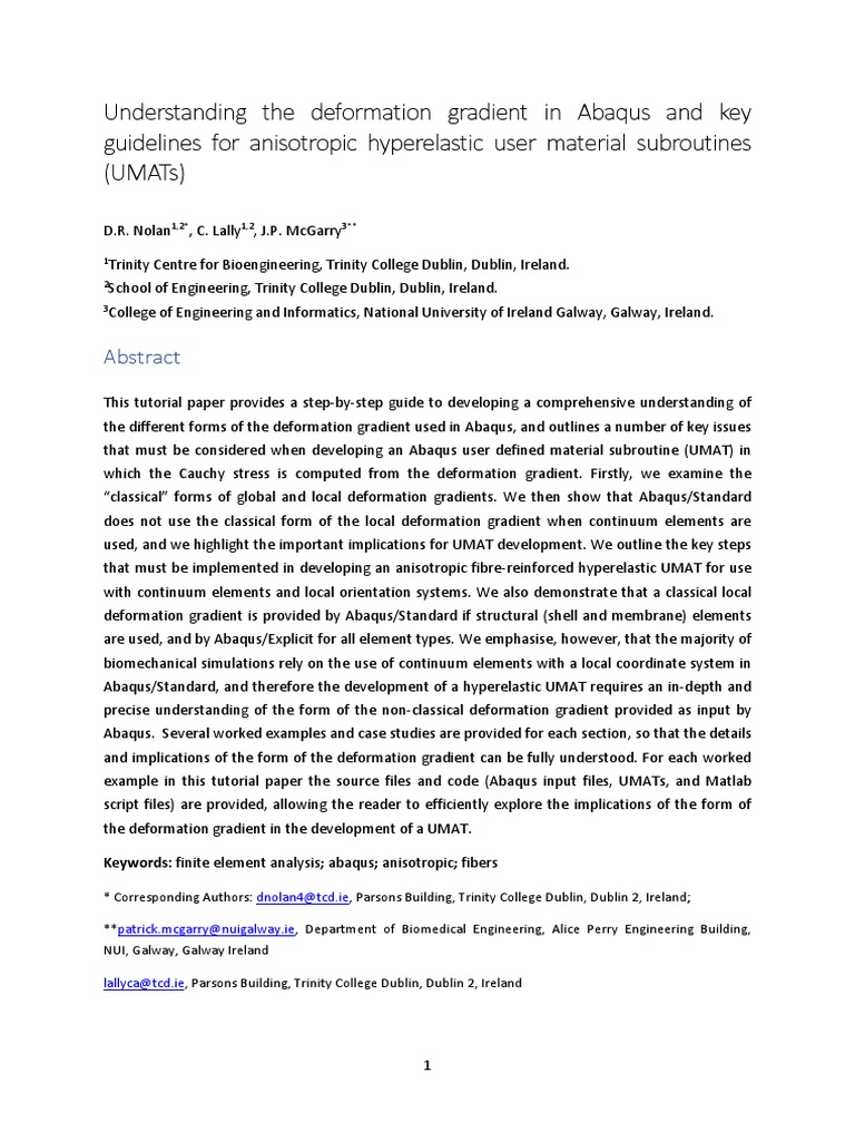 Deformation Gradient | PDF | Stress (Mechanics) | Tensor