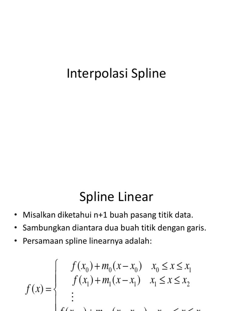 Interpolasi Spline | PDF | Metode & Bahan Ajar | Sains & Matematika