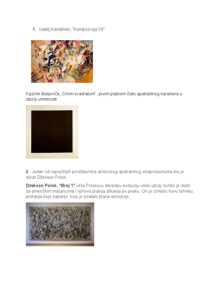 Apstraktni Slikari 20.veka | PDF