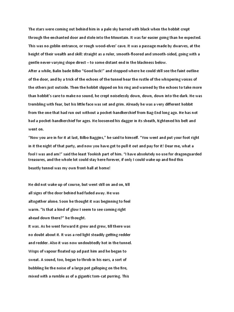 Hobbit Comprehension | PDF | The Hobbit | Hobbit