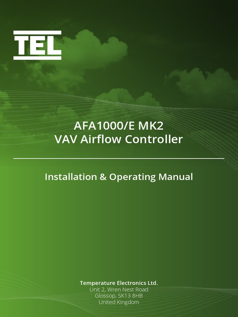 AFA1000/E MK2 VAV Airflow Controller: Installation & Operating Manual ...