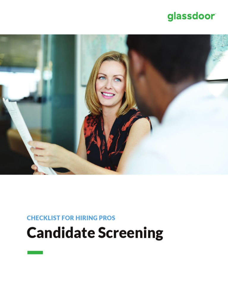 Candidate Screening: Checklist For Hiring Pros | PDF | Recruitment ...