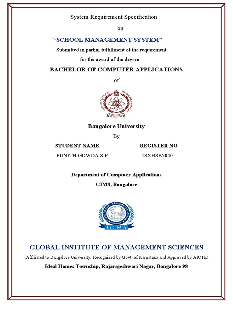 SchoolManagementSystem - SRS | PDF | Web Application | Java Script