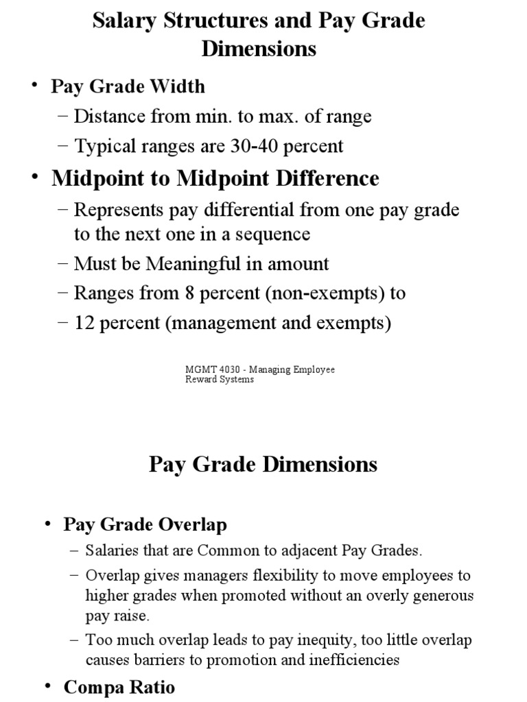 Pay Grade Overlap | PDF