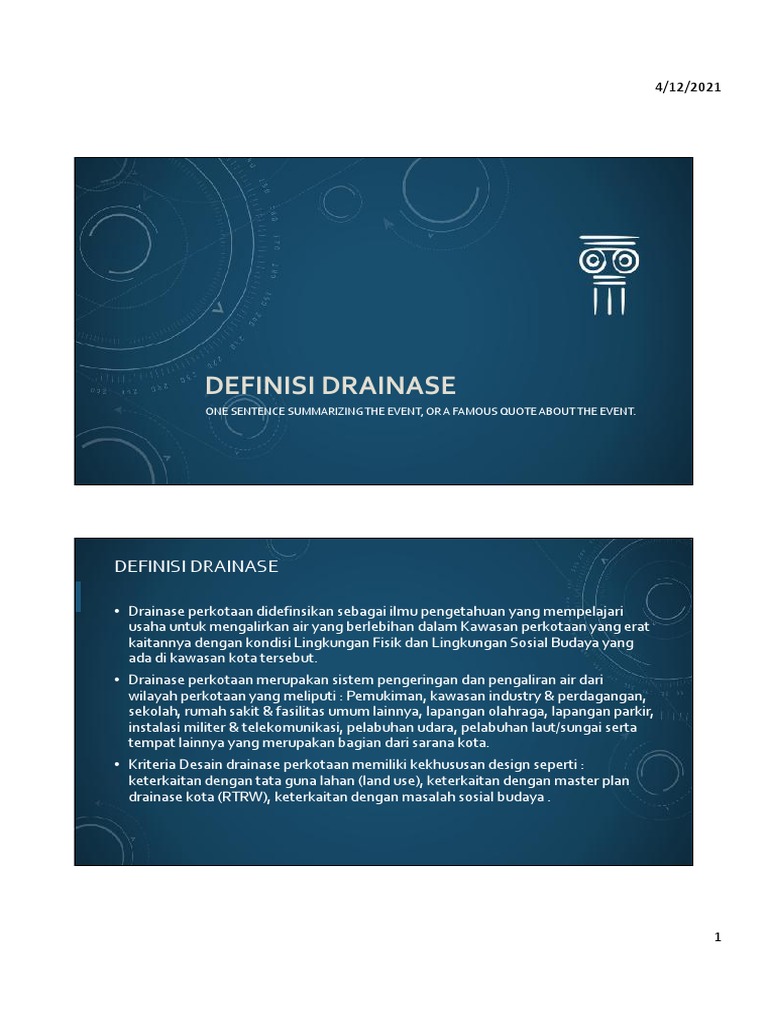 Pertemuan 2 Jenis Drainase | PDF