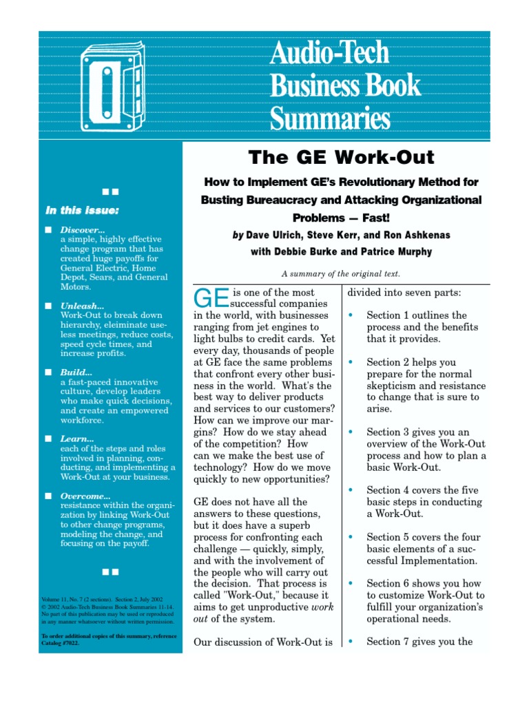 GE Workout | PDF | Goal | Brainstorming