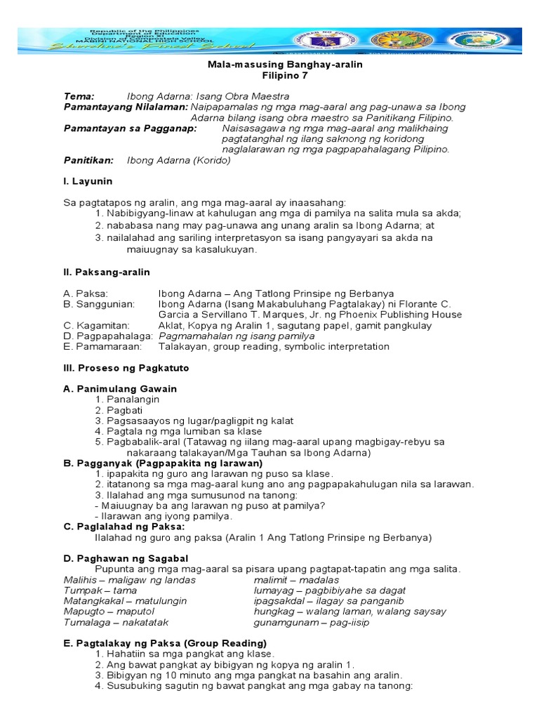 Lesson Plan Observation Filipino | PDF