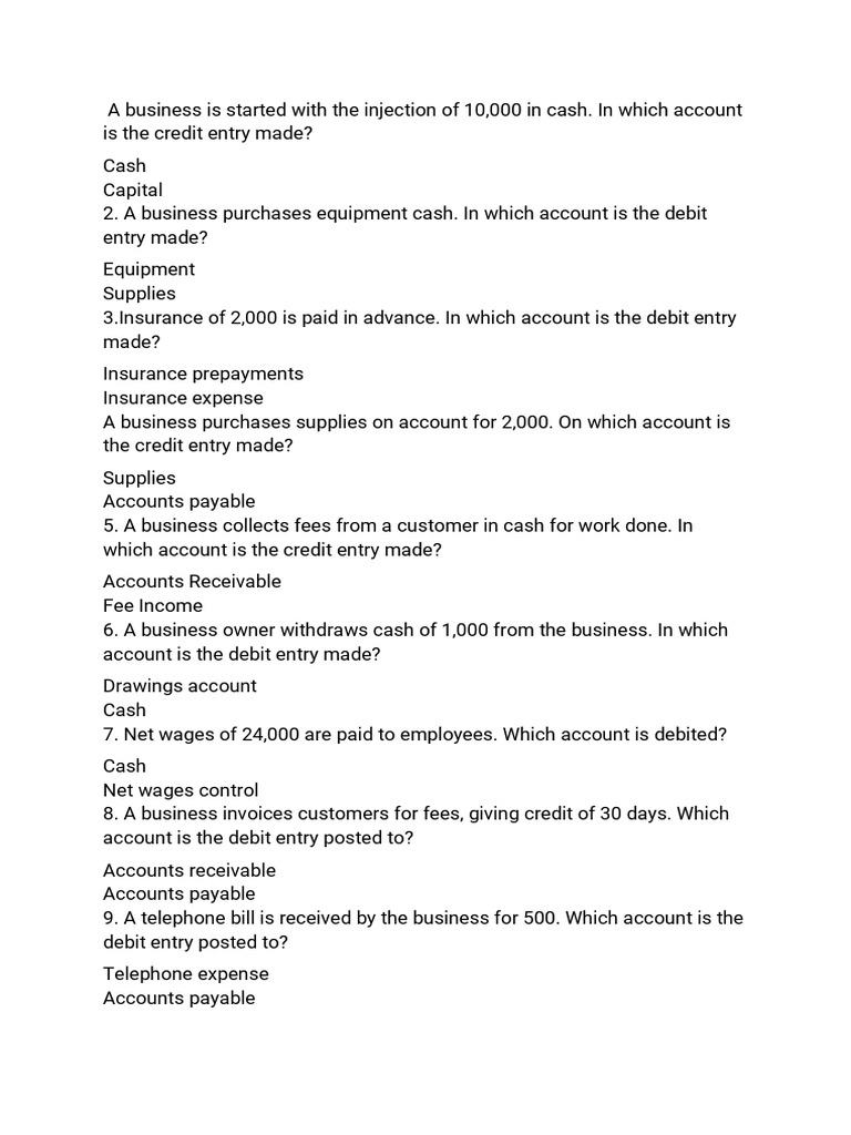 Double Entry System Test | PDF | Debits And Credits | Banking