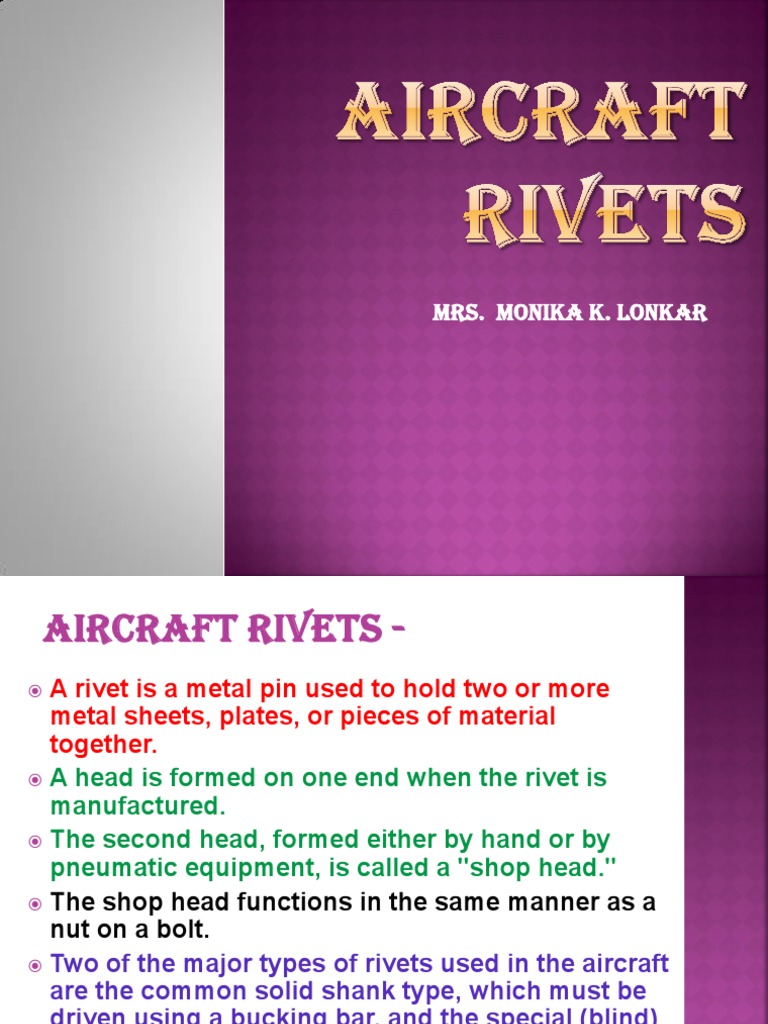 Aircraft Rivets | PDF | Rivet | Heat Treating