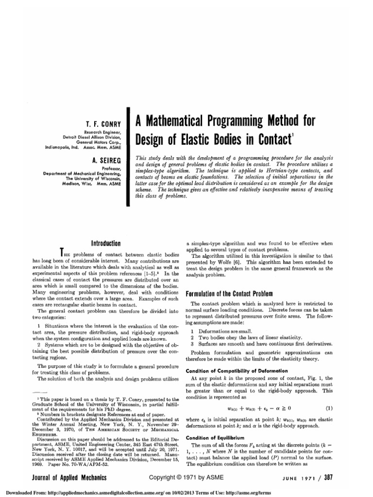 A Mathematical Programming Method For Design of Elastic Bodies in ...