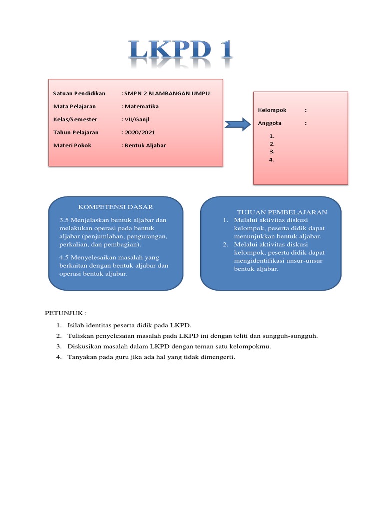 LKPD | PDF | Metode & Bahan Ajar | Komputer
