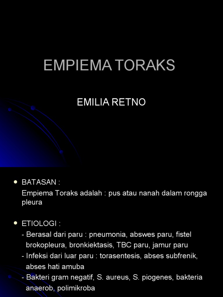 Empiema Toraks | PDF
