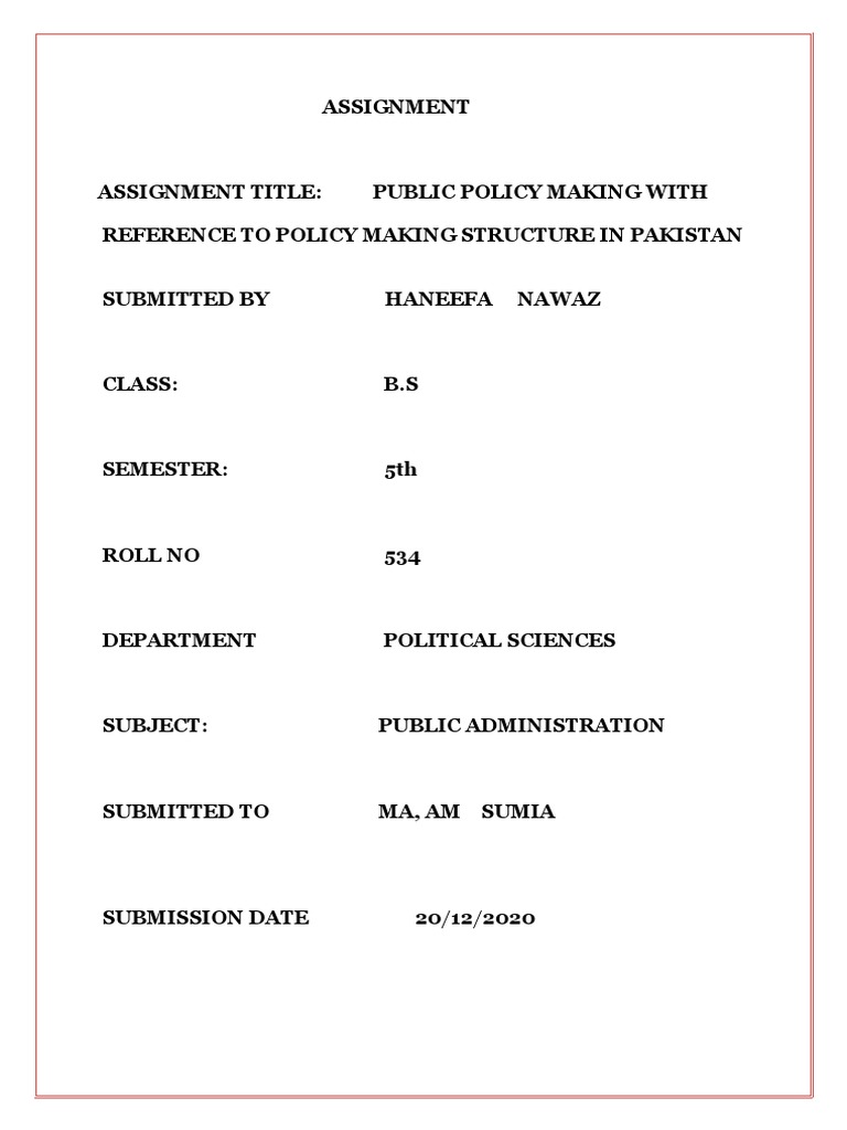 Public Policy Making | PDF | Policy | Government