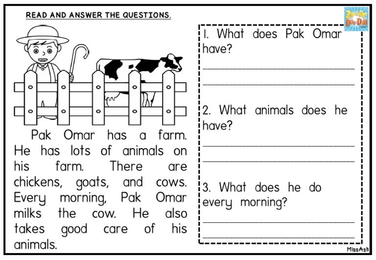Read and Answer The Questions.: Missash | PDF
